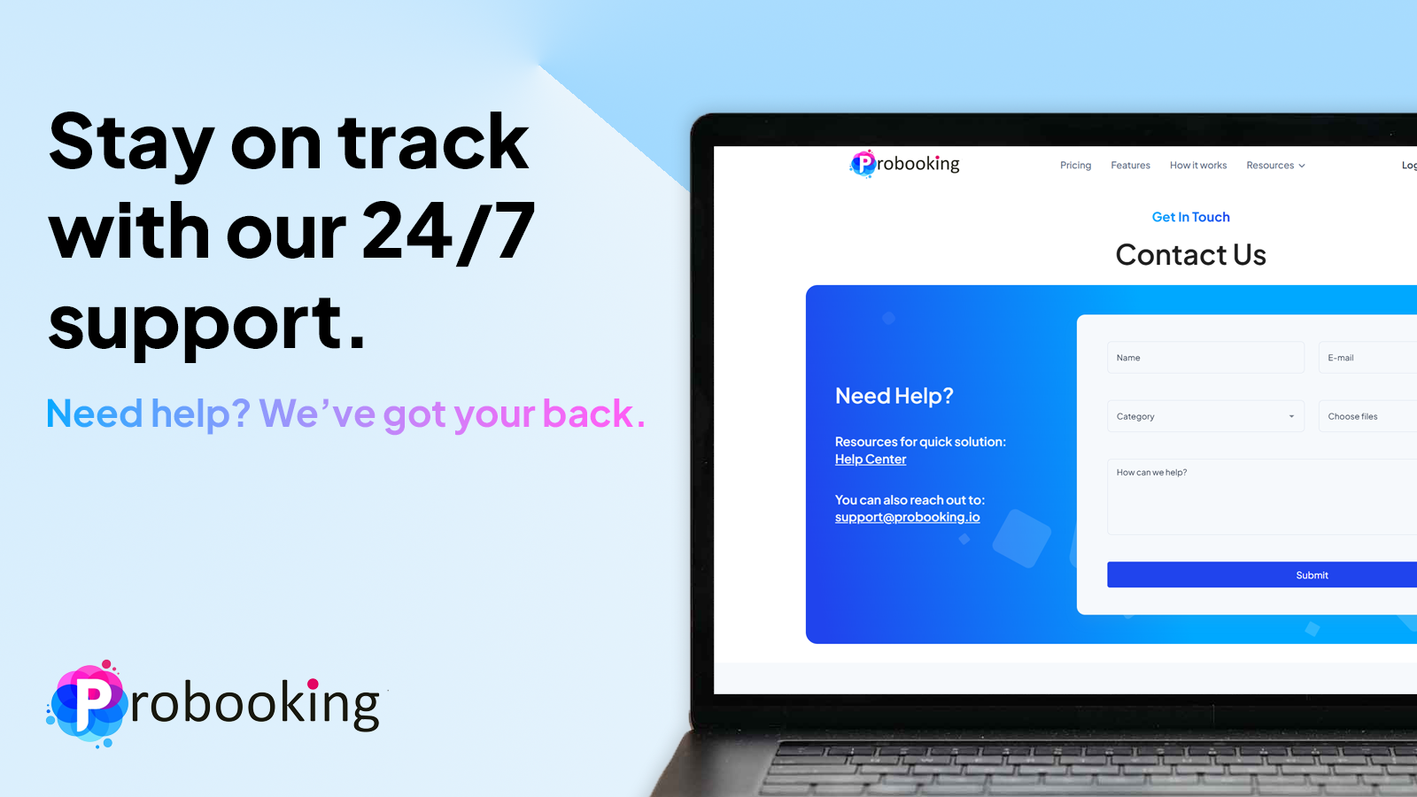 Probooking | Contact Support Team
